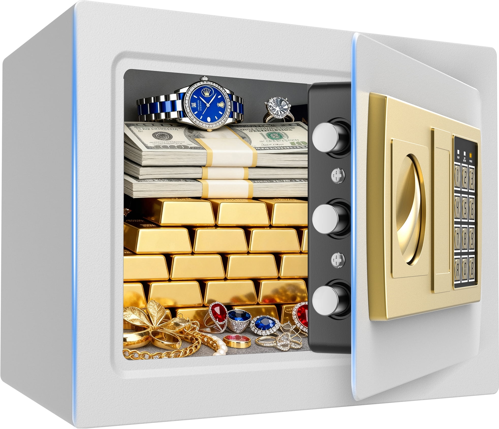 TNTANTS Electronic Digital Safe Box, 0.5 Cubic Feet Home Security Box ...