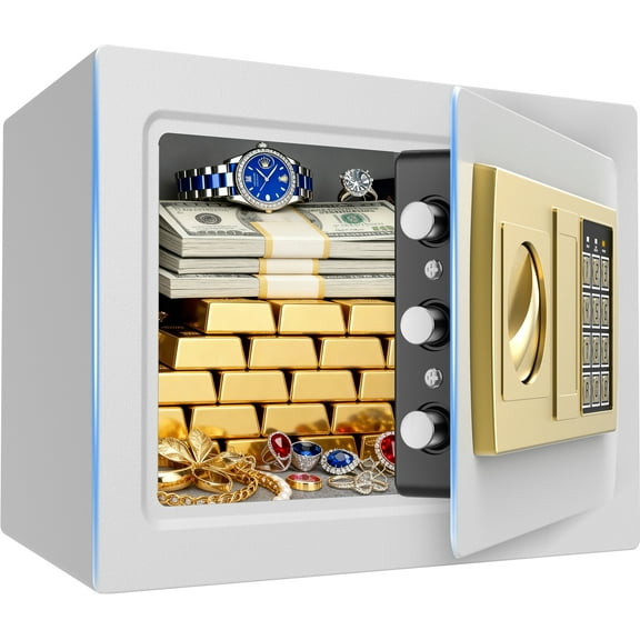 Electronic Deluxe Digital Security Safe Box Key Keypad Lock Home Office ...