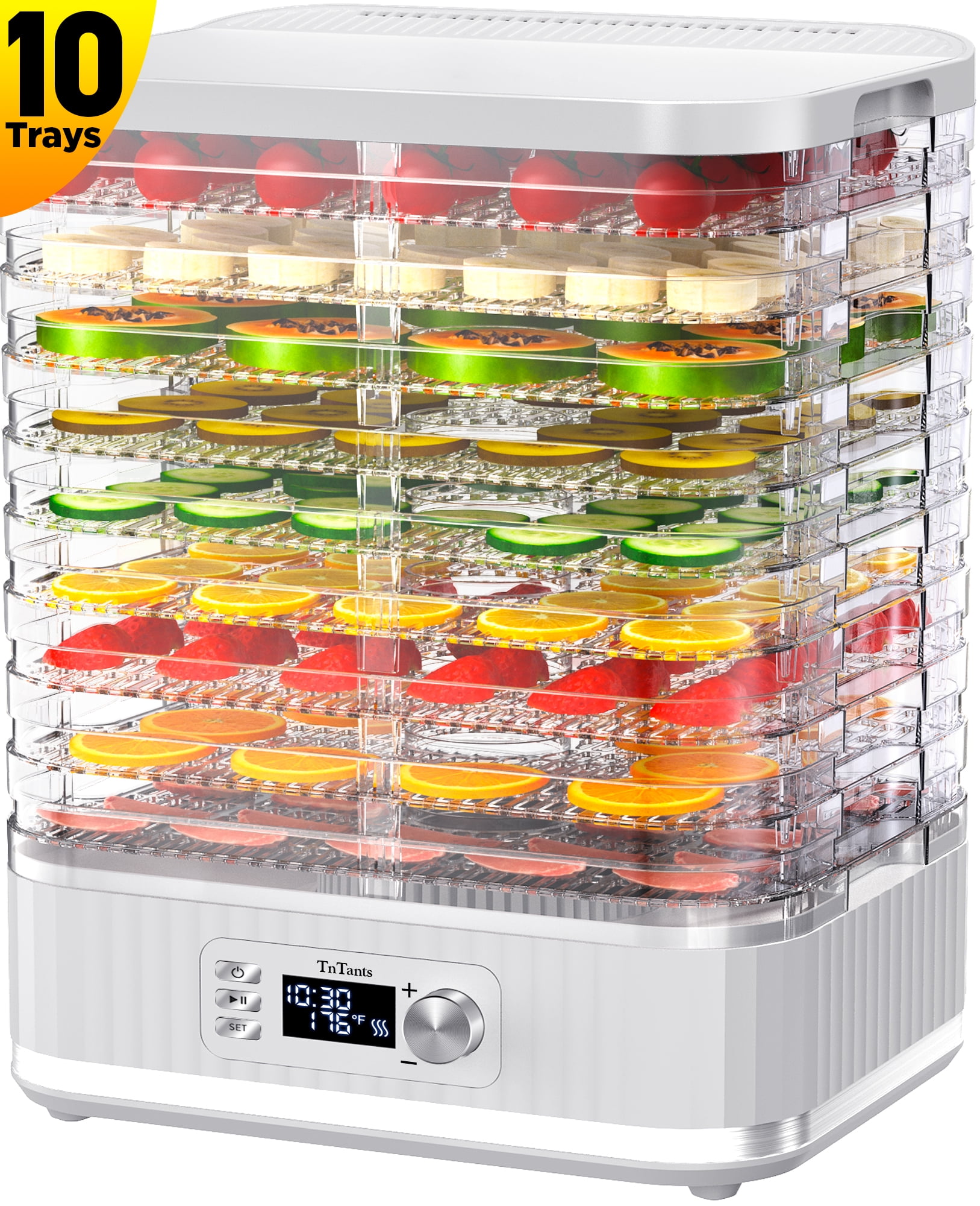TNTANTS 10-Tray Food Dehydrator Machine, Dehydrator for Food and Jerky ...