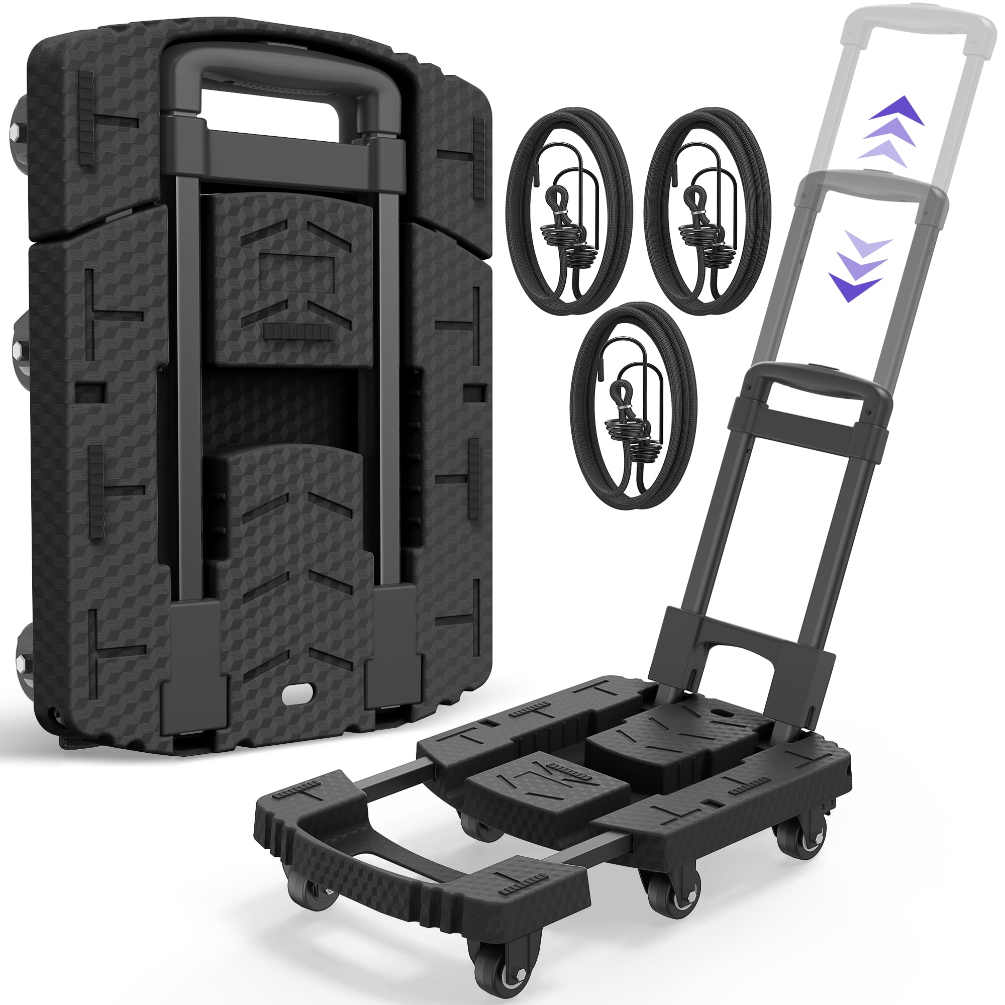 TNTANTS Hand Truck, 500 LB Heavy Duty Portable Dolly, Folding Dolly ...