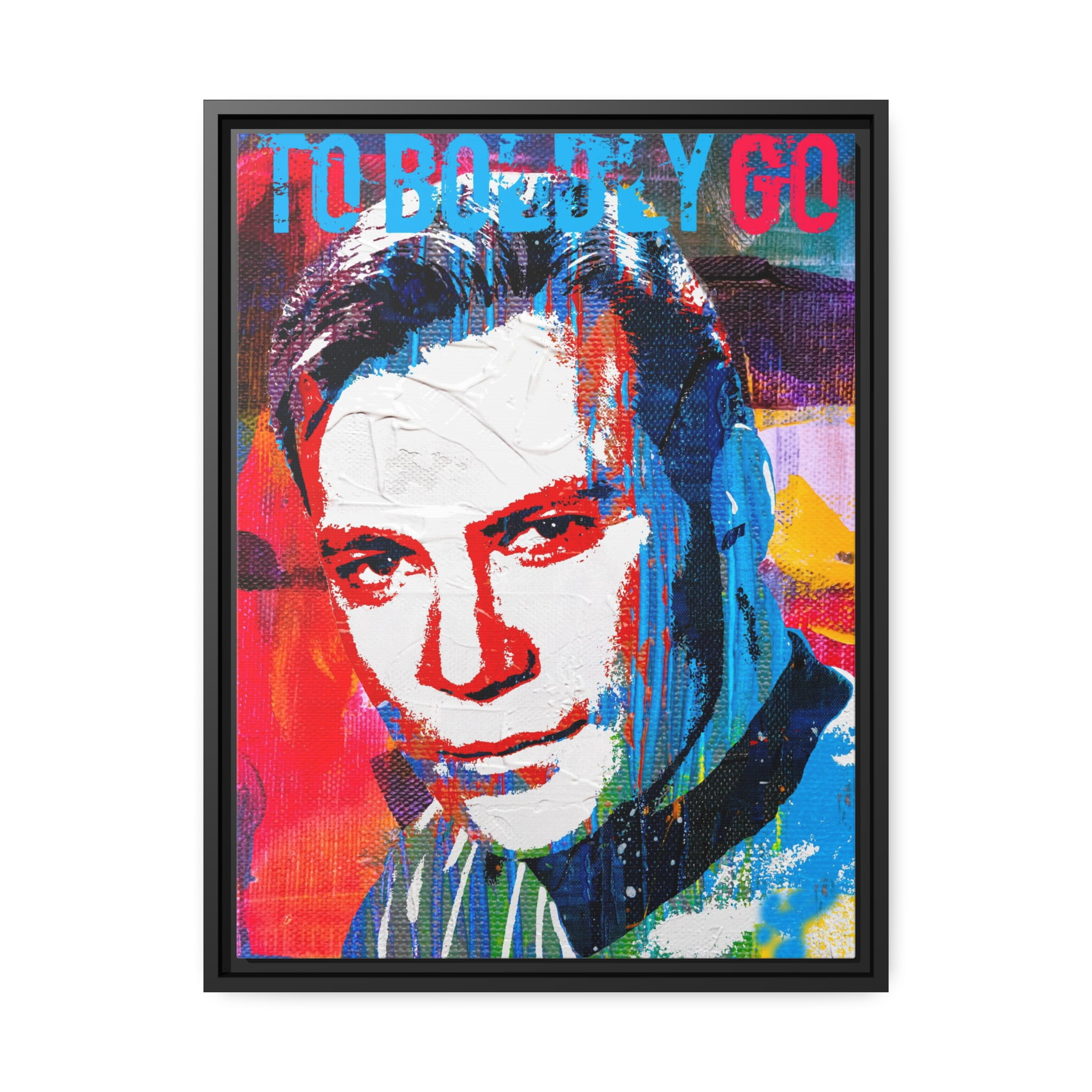 TO BOLDLY GO Framed Canvas Wall Art - Pop Art - Walmart.com