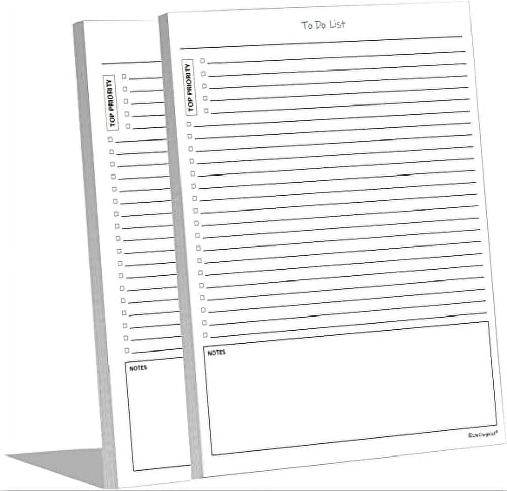 TO DO List Notepads (2 Pack, 50 Pages Each) Planner Pads. ToDo ...