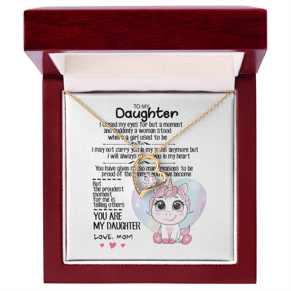 TO MY DAUGHTER - Gift For Daughter From Mom - Forever Love Necklace ...