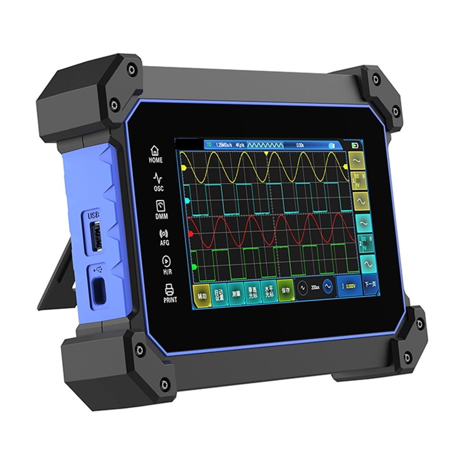 TO1112 TO1112C TO1112D Touch Screen Digital Oscilloscope Portable ...