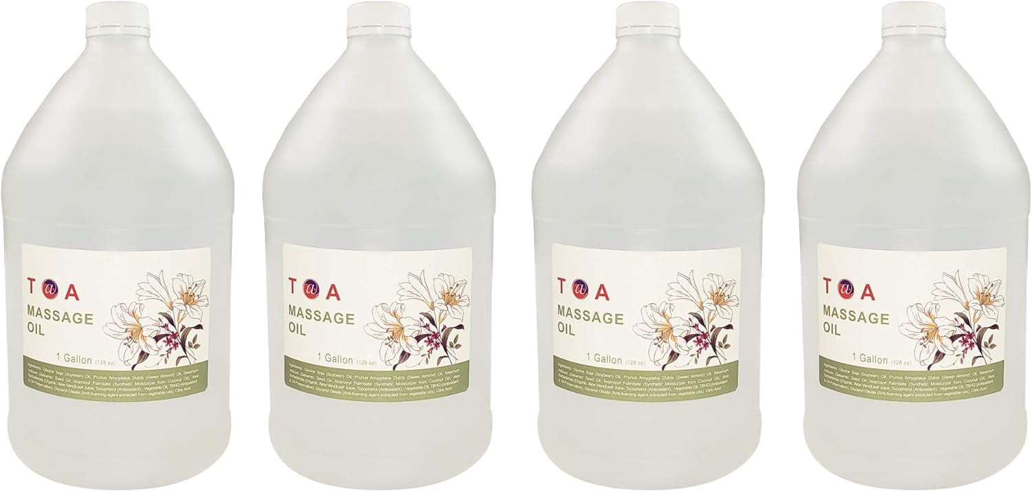 TOA Mineral Oil Body Spa Massage for Therapists Unscented Gallon Bottle ...