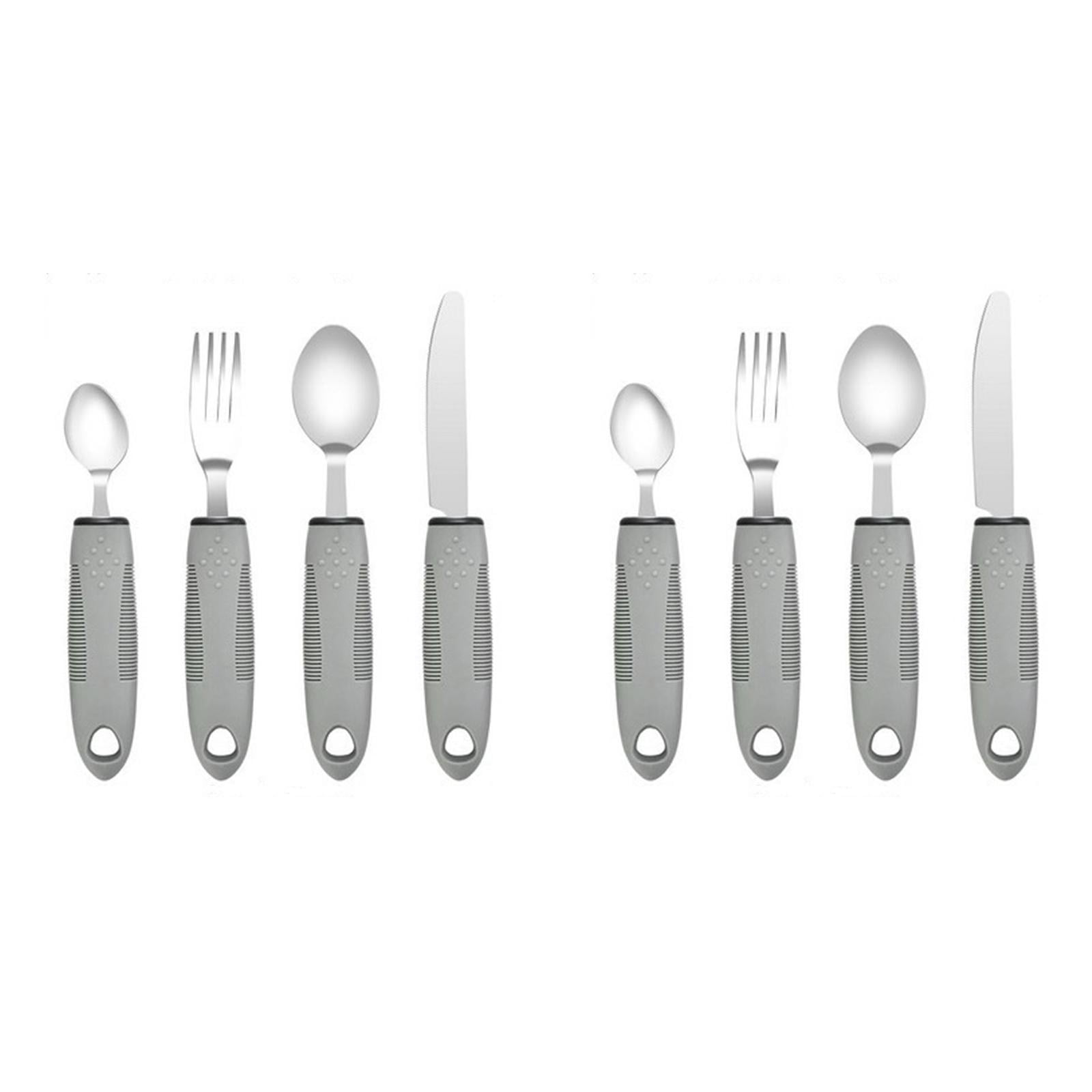 TOAHENLA 2 Set Easy Grip Elderly Tableware Proofslip Silverware ...