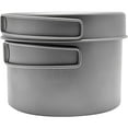 TOAKS Titanium Outdoor Camping Cook Pot with Pan and Foldable Handles ...