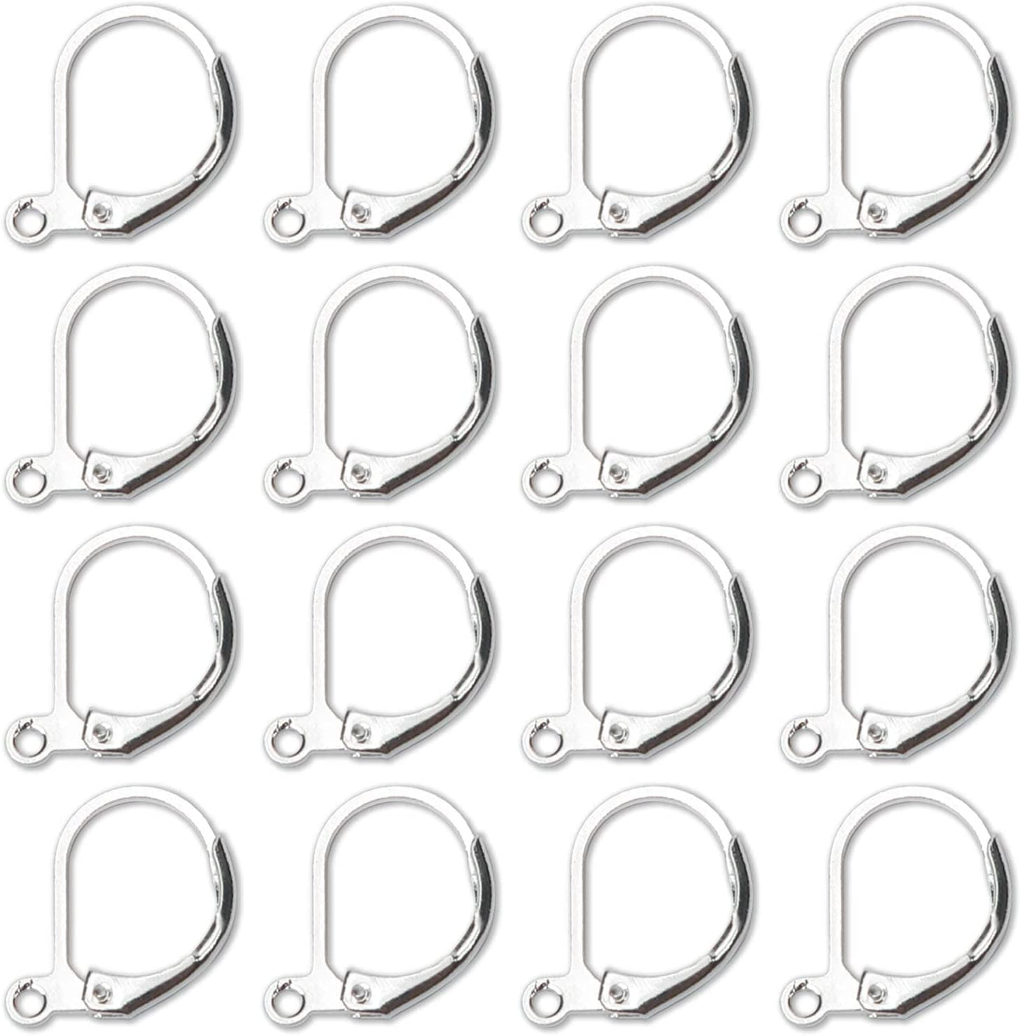 TOAOB 200pcs Leverback Earring Hooks Hypoallergenic French Dangle ...