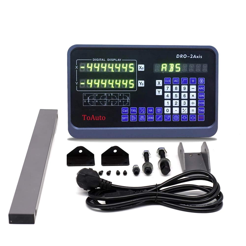 TOAUTO 2 Axis DRO Digital Readout with Linear Scale 100-1000mm ...