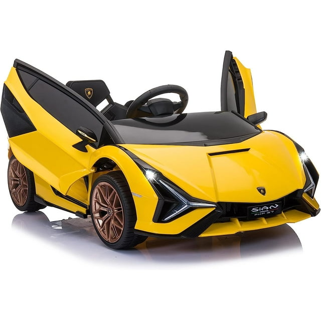 TOBBI 12V Licensed Lamborghini Sian Kids Ride on Car W/ Remote Control ...