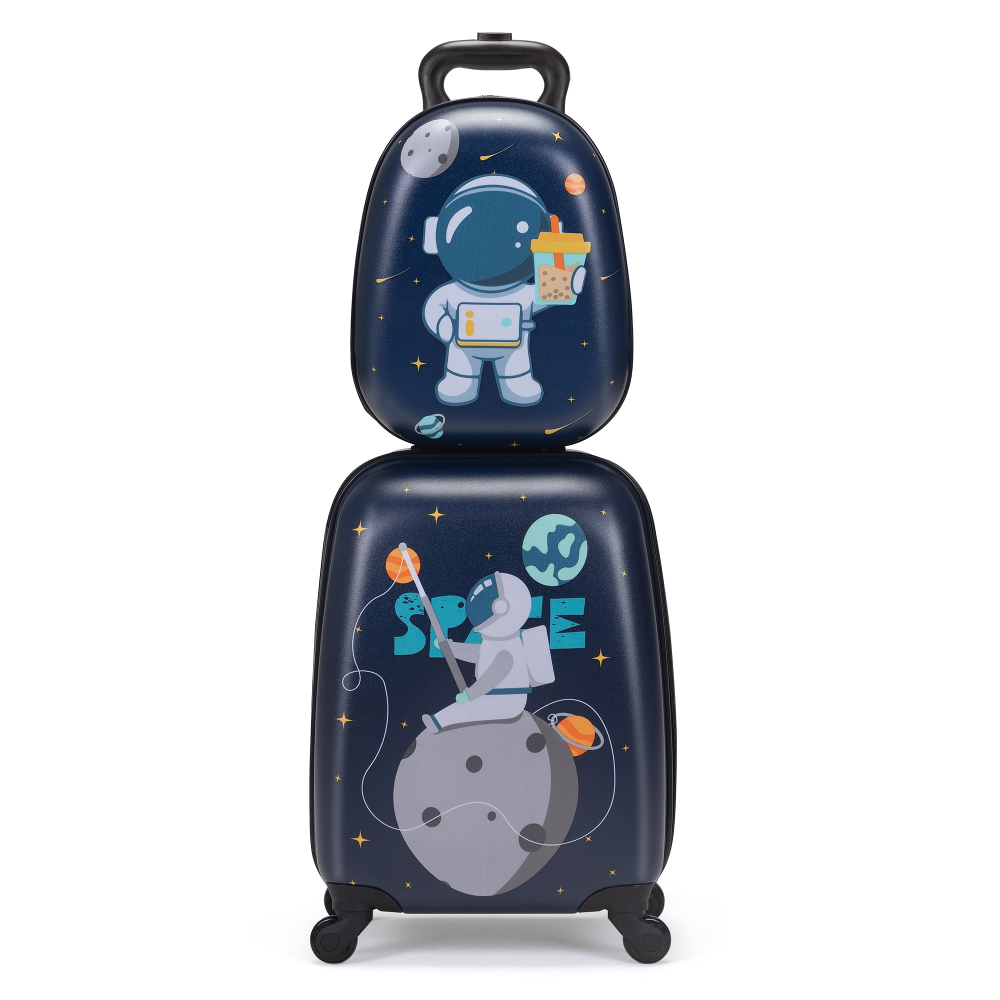 TOBBI 2 Pcs Kids Luggage Set, 16" Carry On Suitcase and 12" Backpack ...