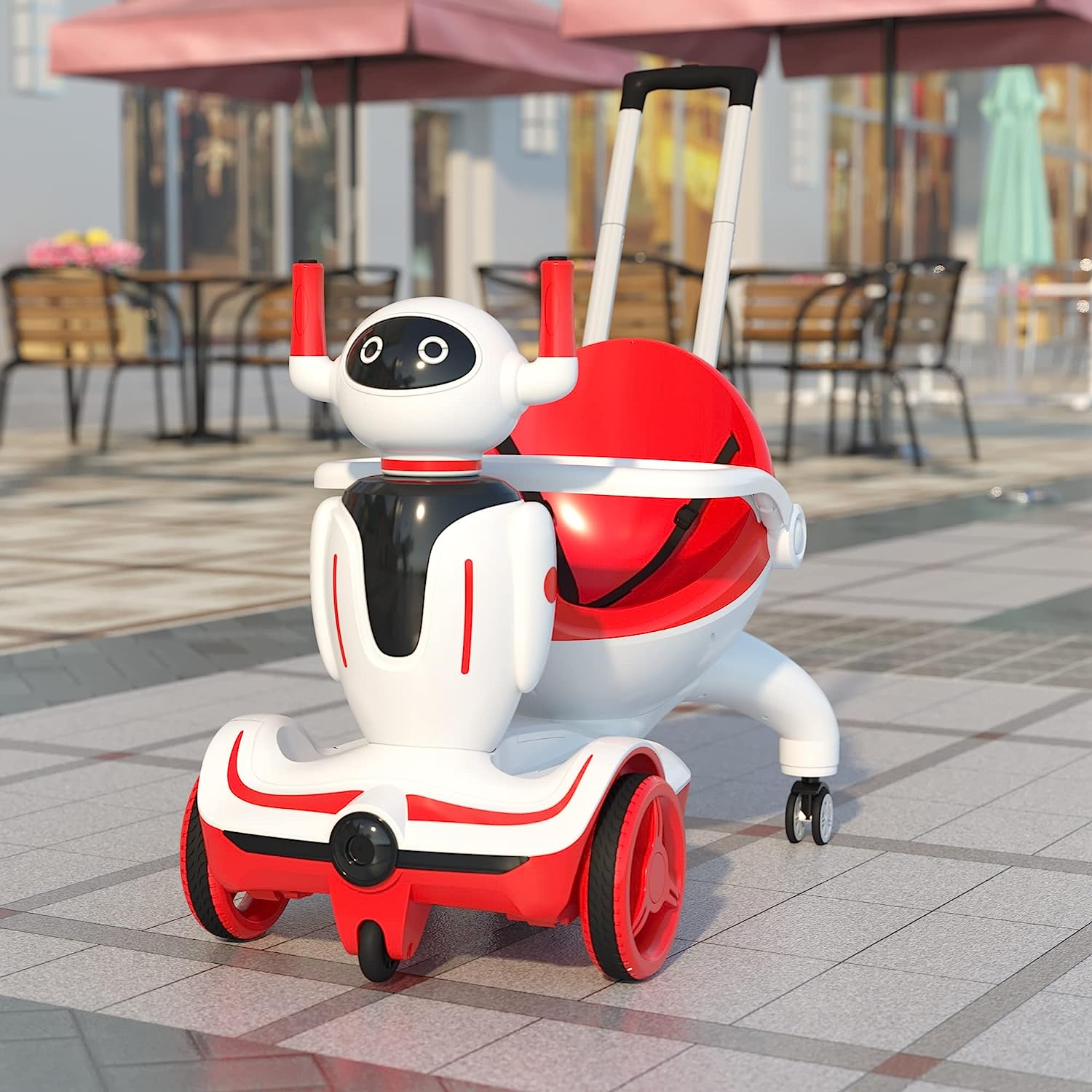 TOBBI 3 in 1 Kids Electric Ride On Robot Buggy Toy w/Remote Control ...