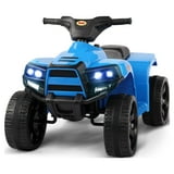 TOBBI 6V Kids ATV Quad Car, 4 Wheeler Toy with LED Headlight, Horn, Speed Indicator, Blue ...