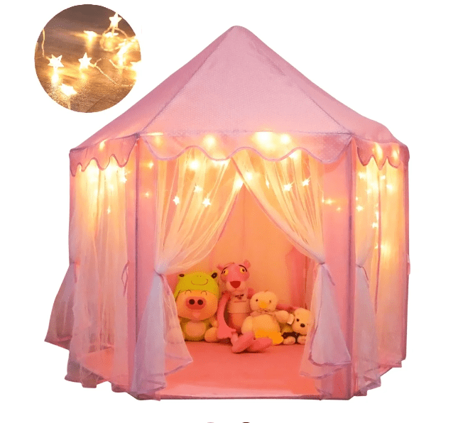 TOBBI Princess Castle Playhouse Tent for Girls with LED Lights – Indoor ...