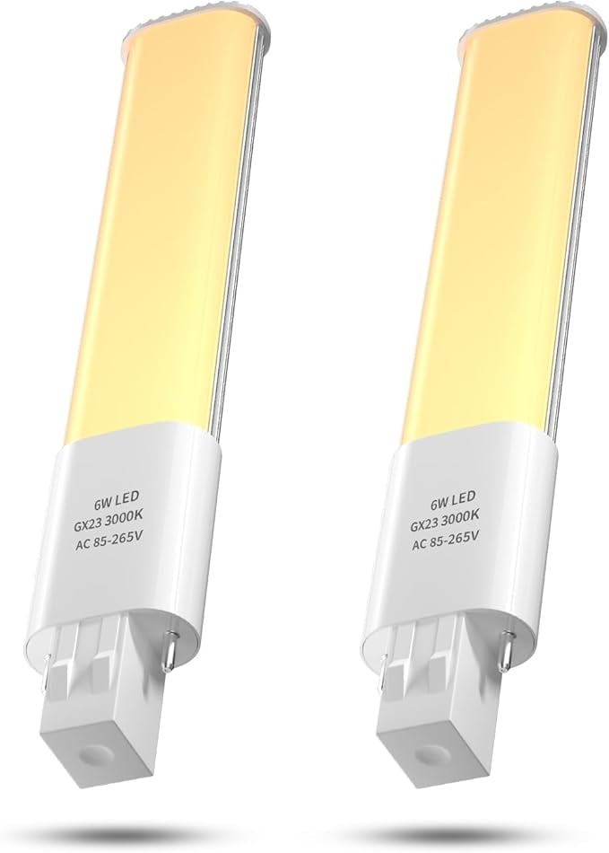 TOBEGLAM 6W GX23 2 Pin LED PL Light Bulb, Replacement PLS 13W CFL ...
