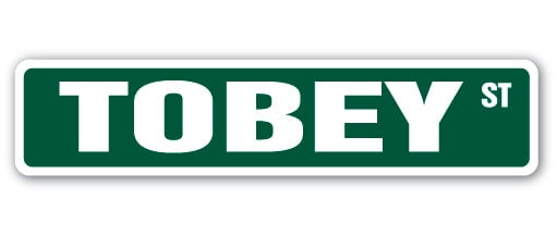 TOBEY Street Sign Childrens Name Room Sign | Indoor/Outdoor | 18" Wide ...