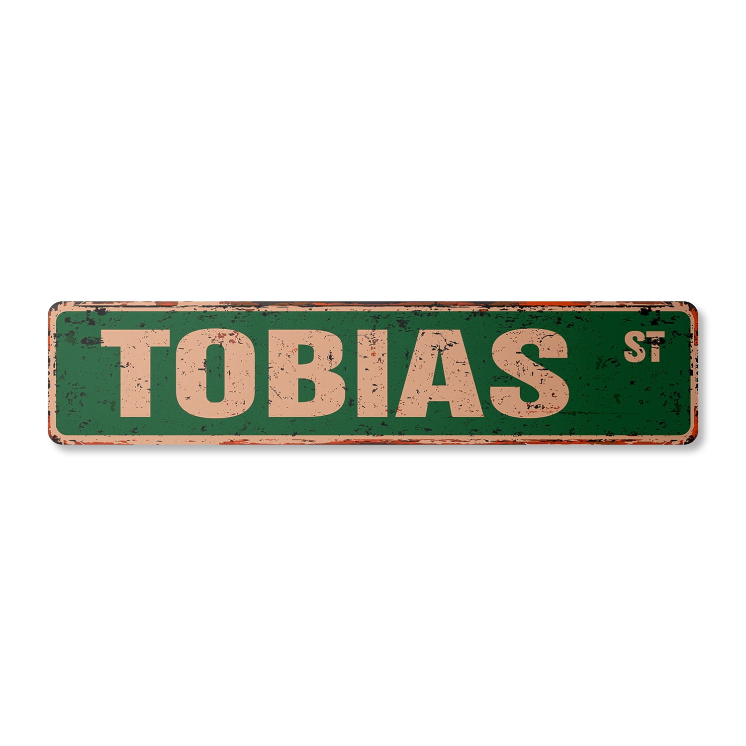 TOBIAS Vintage Plastic Street Sign Childrens Name Room Sign | Indoor ...