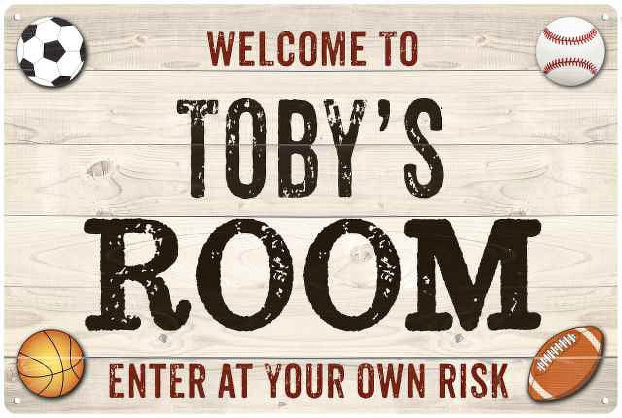 TOBY'S Room Kids Bedroom Sign Boy's Gift 8x12 Metal 108120090480 ...