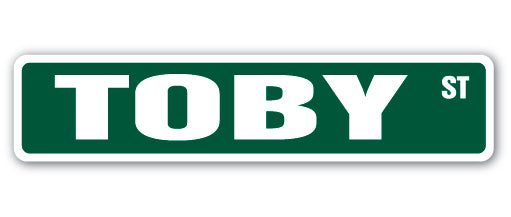 TOBY Street Sign Childrens Name Room Sign | Indoor/Outdoor | 30" Wide ...