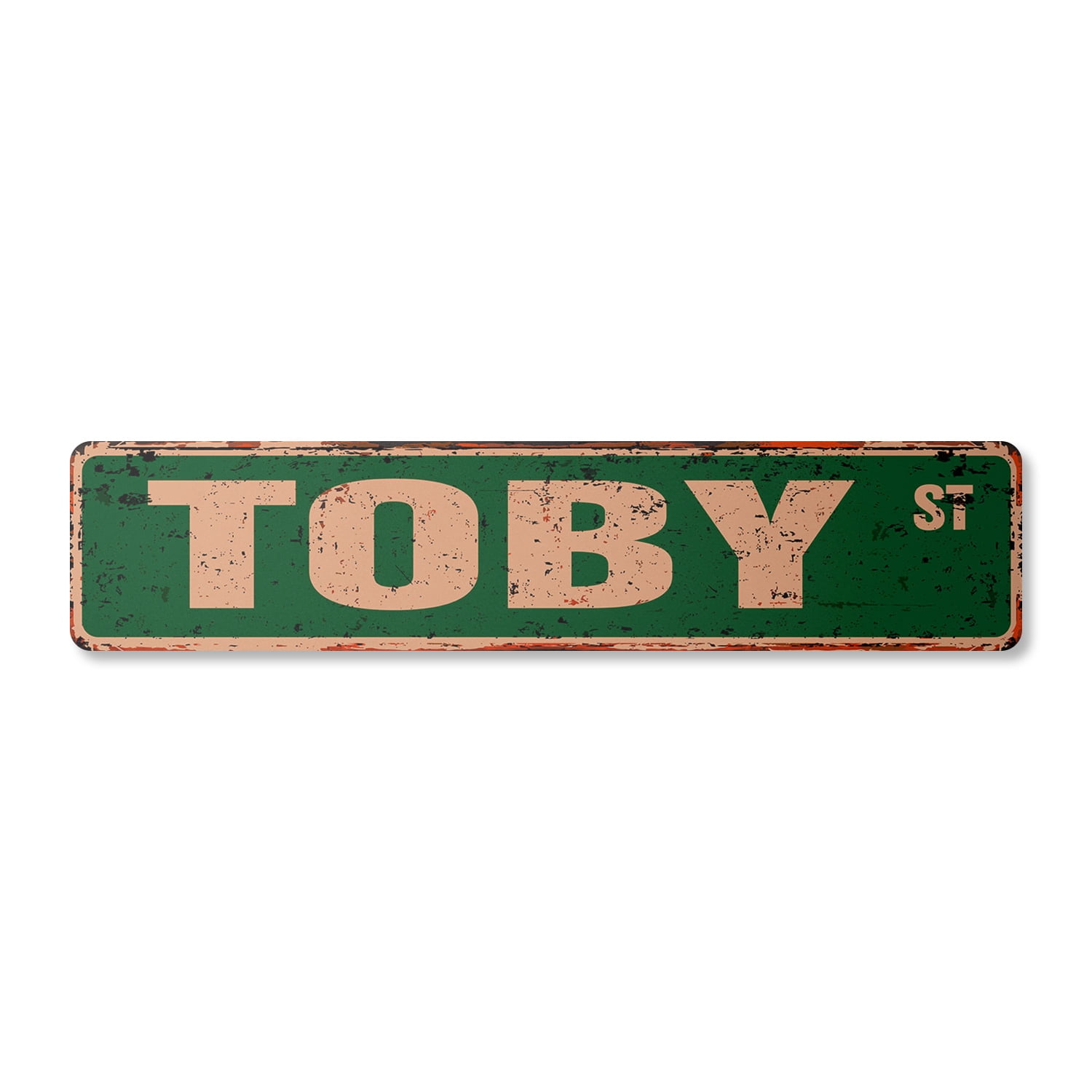 TOBY Vintage Plastic Street Sign Childrens Name Room Sign | Indoor ...