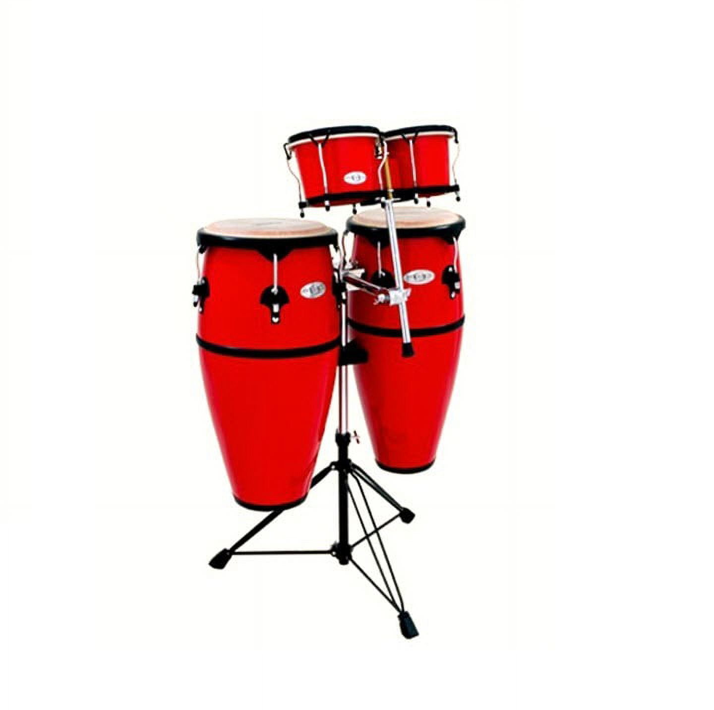 TOCA SYNERGY FIBERGLASS CONGA SET w/ BONGOS & STAND - RED - Walmart.com