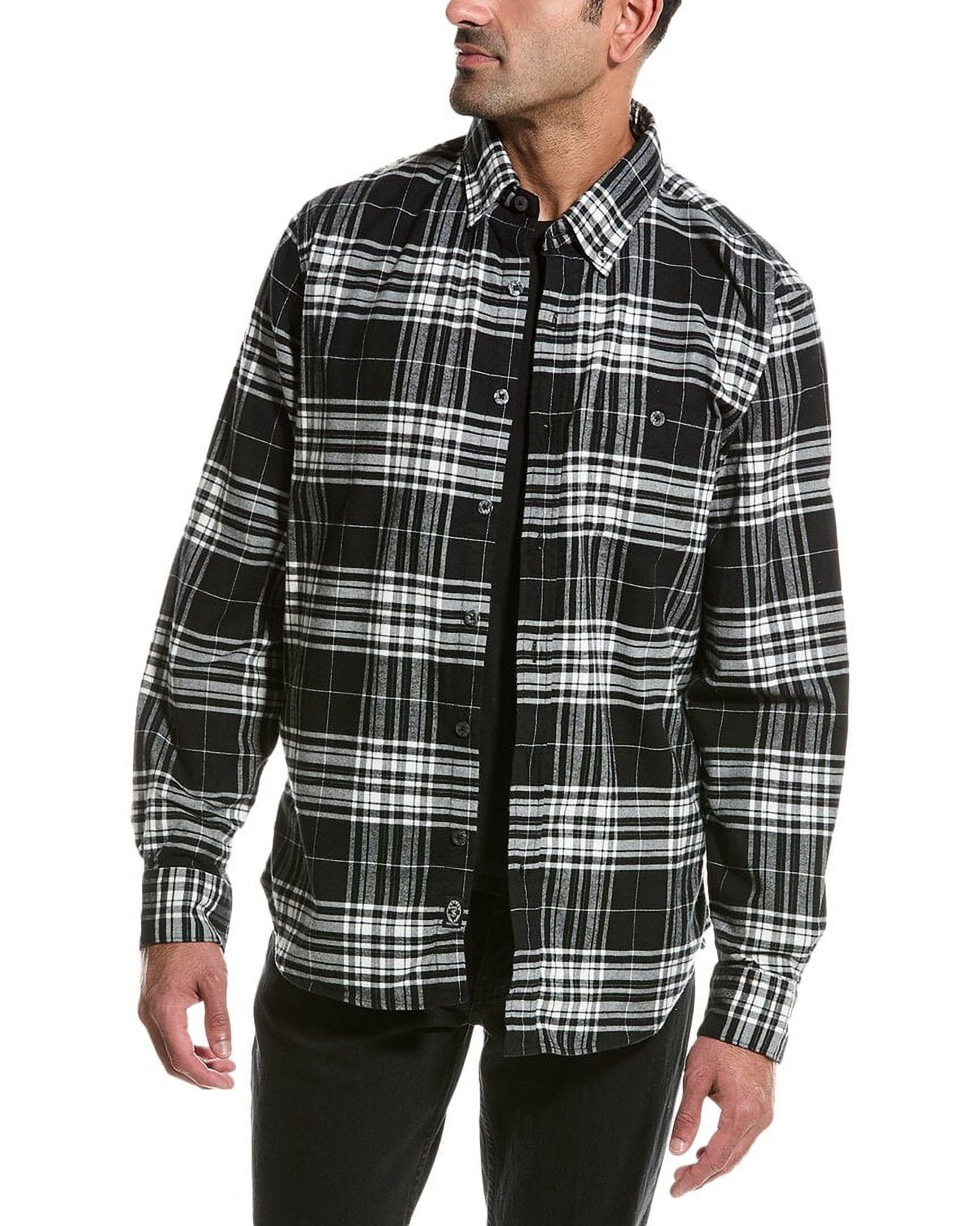TODD SNYDER mens Glen Plaid Shirt, xs, Black - Walmart.com