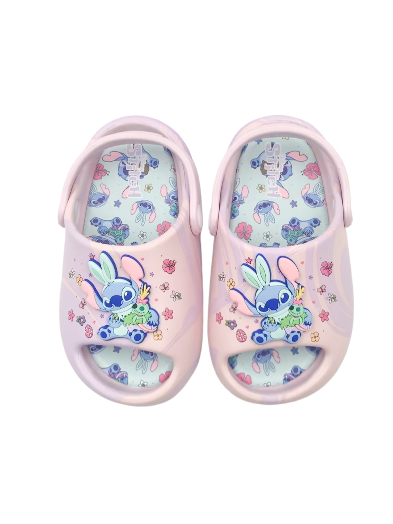 Lilo & Stitch Toddler Girls Comfort Clog Sandals - Walmart.com