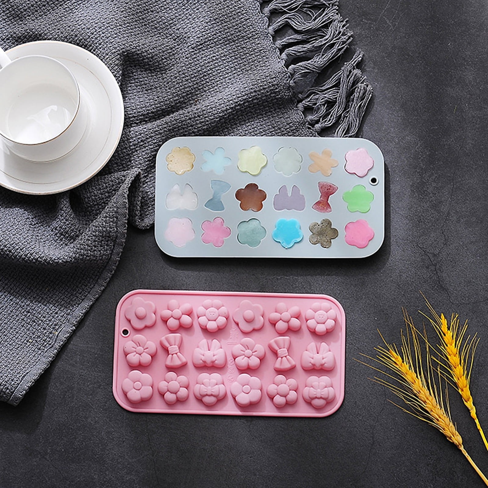 TODOZO Flower Silicone Small Flower Shapes Fondant Cake Chocolate Resin ...