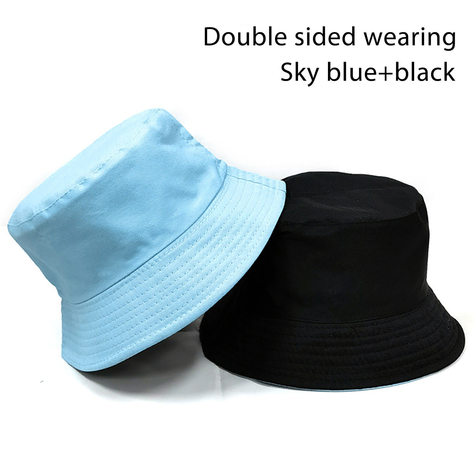 TODOZO Unisex Cotton Packable Bucket Hat Sun Hat Plain Colors for Men ...
