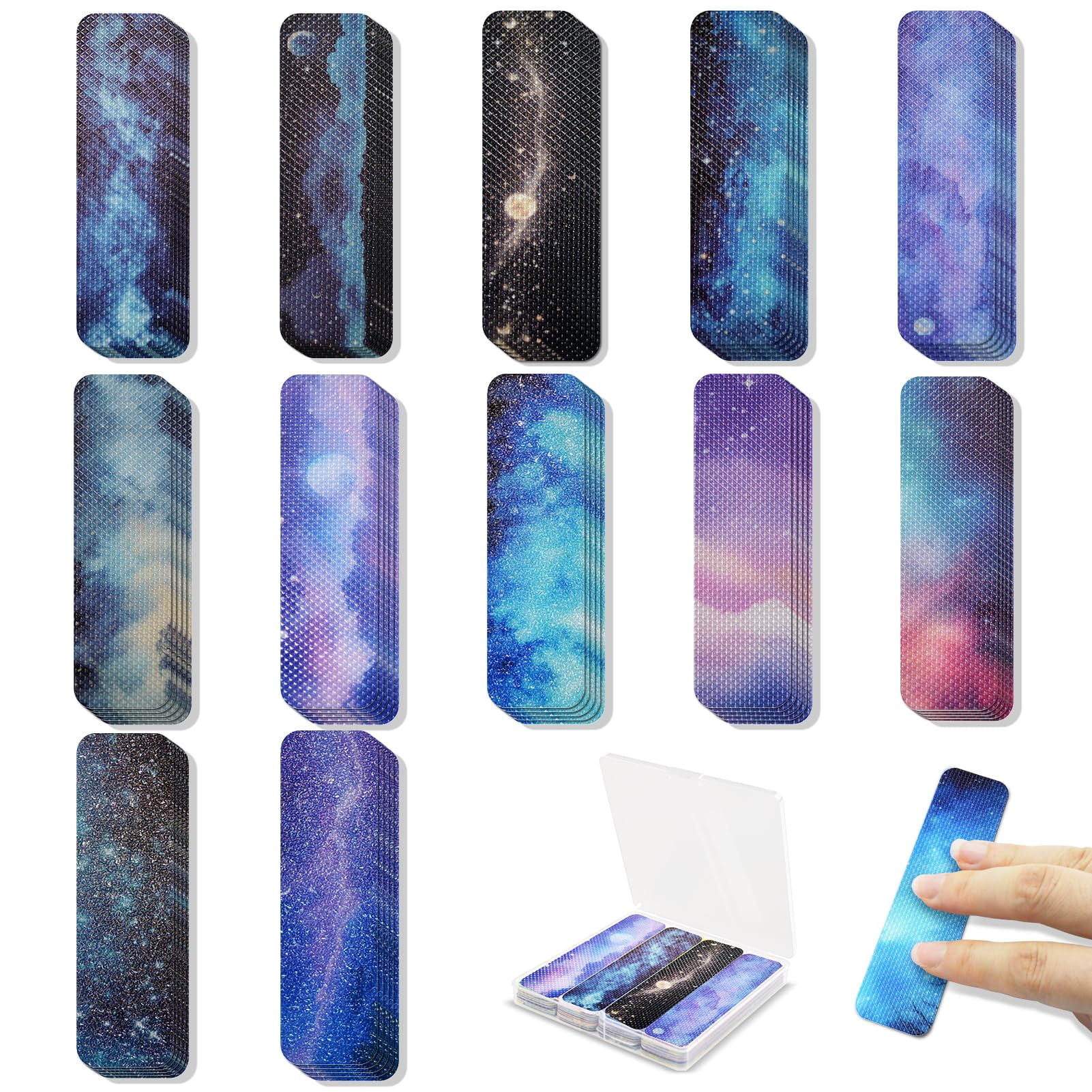 TOEMUR 48 Pieces Calm Strips Anxiety Sensory Stickers with Storage Box ...