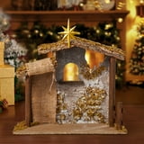 TOETOL Handcrafted Nativity Set Scene with Realistic Pieces, Wooden ...