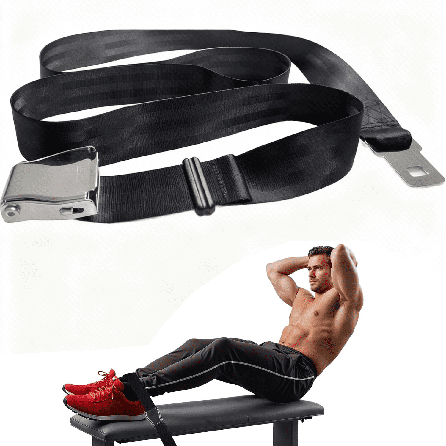 TOEVER 6.5FT Nordic Hamstring Curl Strap, 600+ lbs Capacity Adjustable ...
