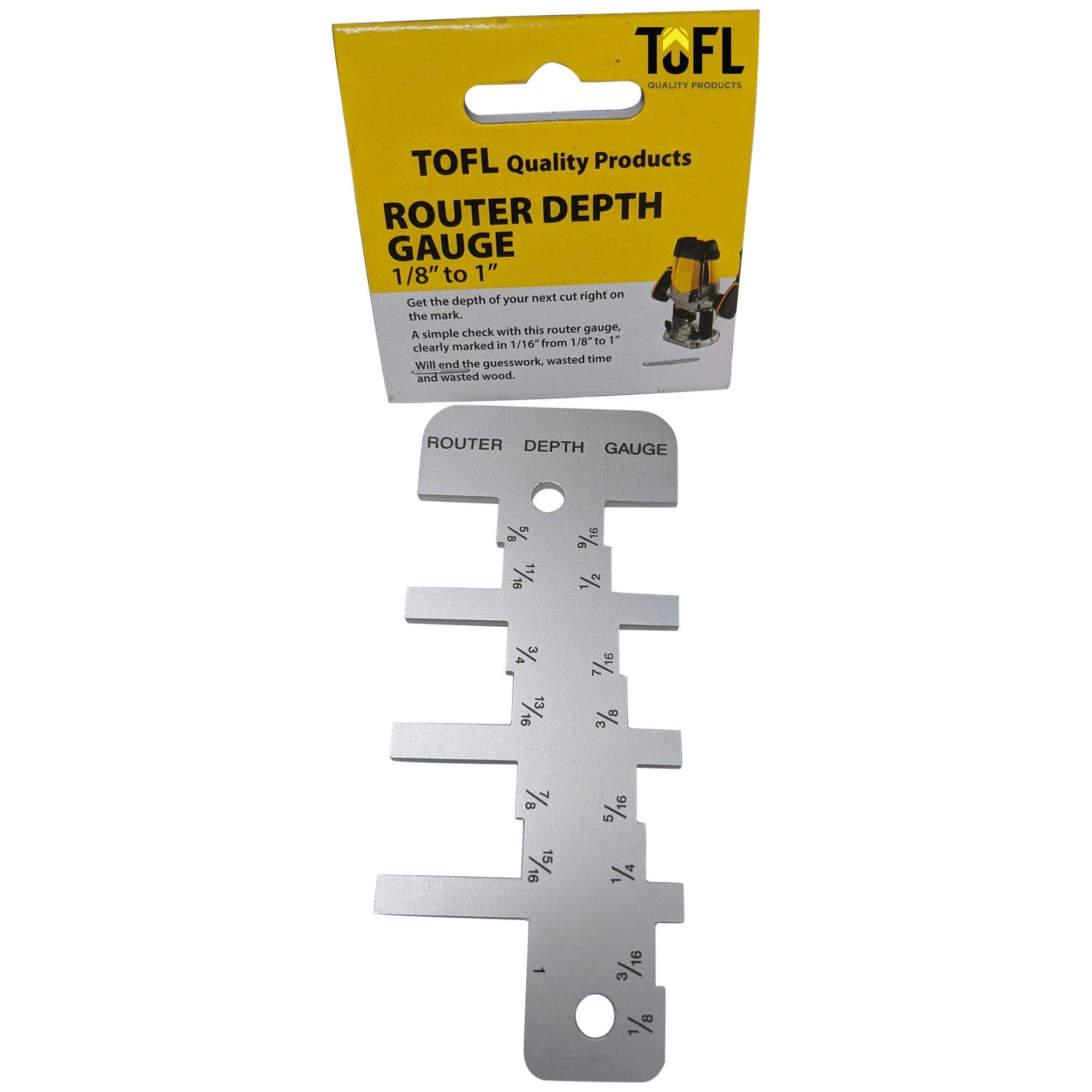 TOFL Depth Gauge Tool for Router | Ideal for Measuring Router Bit Depth ...