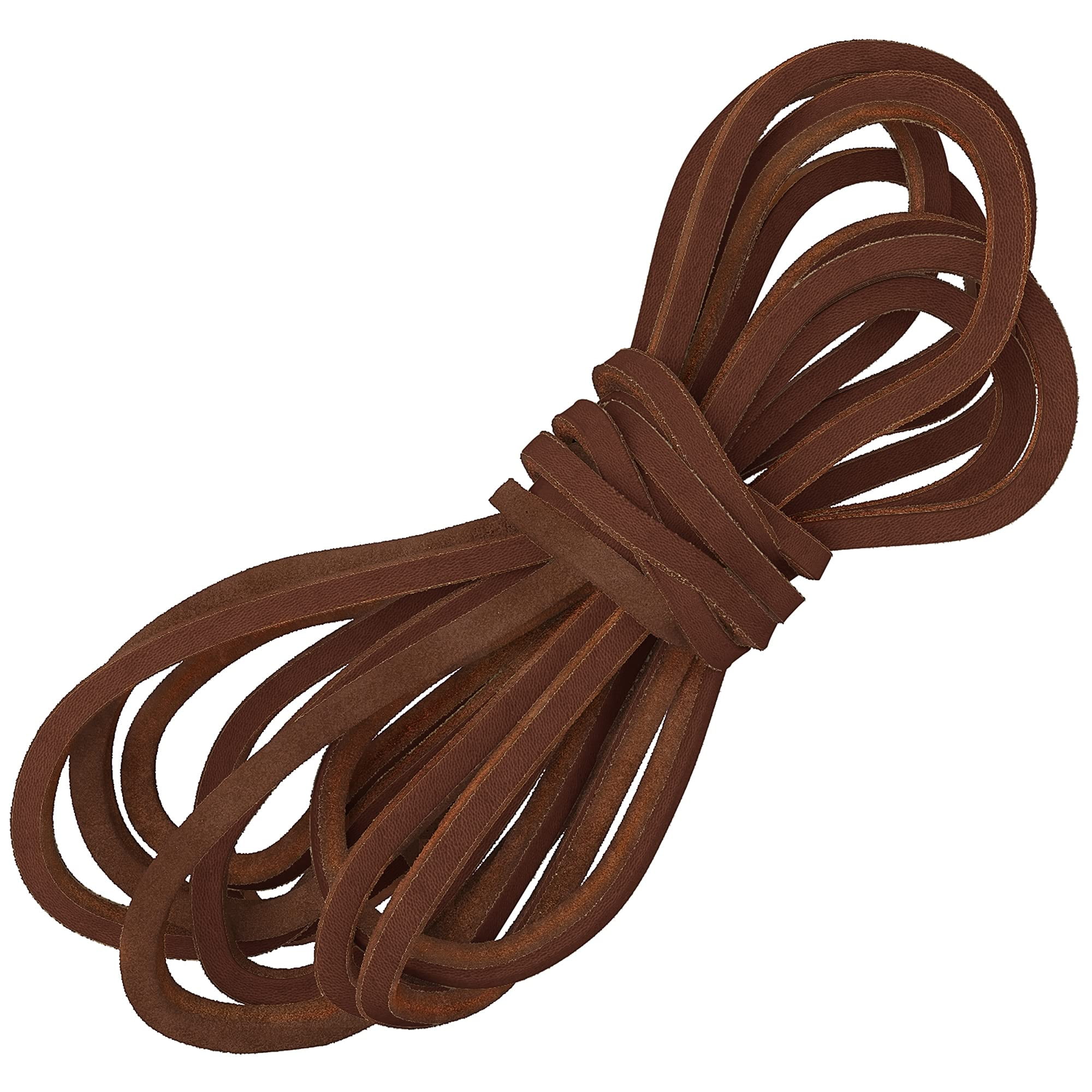 TOFL Logger Style Leather Boot Laces | 108 inch Long | 2 Leather Strips ...