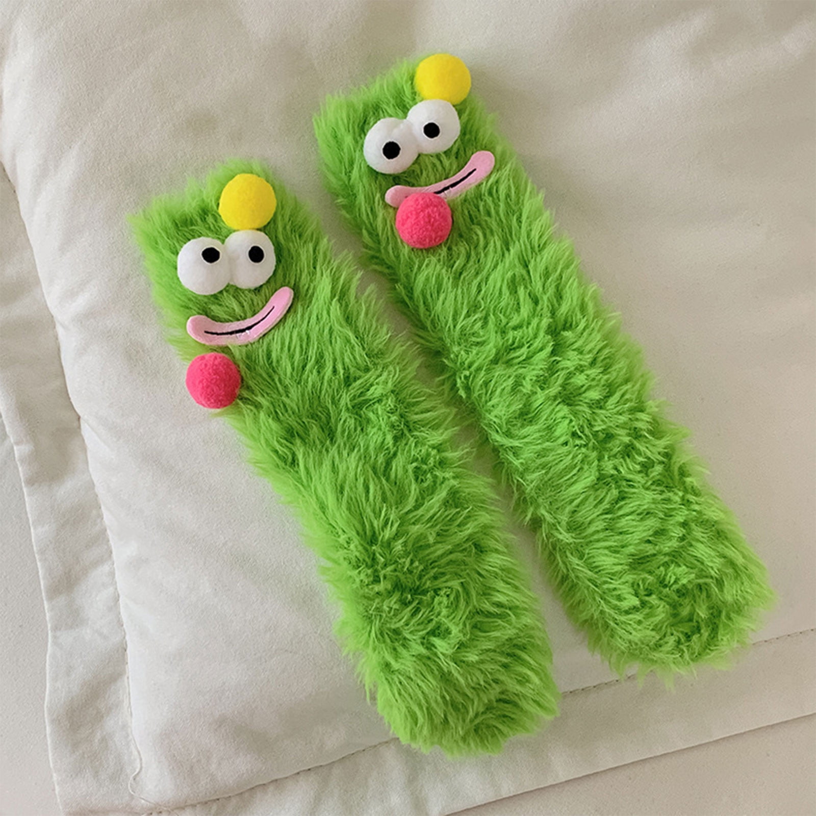 TOFOTL Cartoon Plush Monsters Sock Funny Fuzzy Socks Winter Soft ...