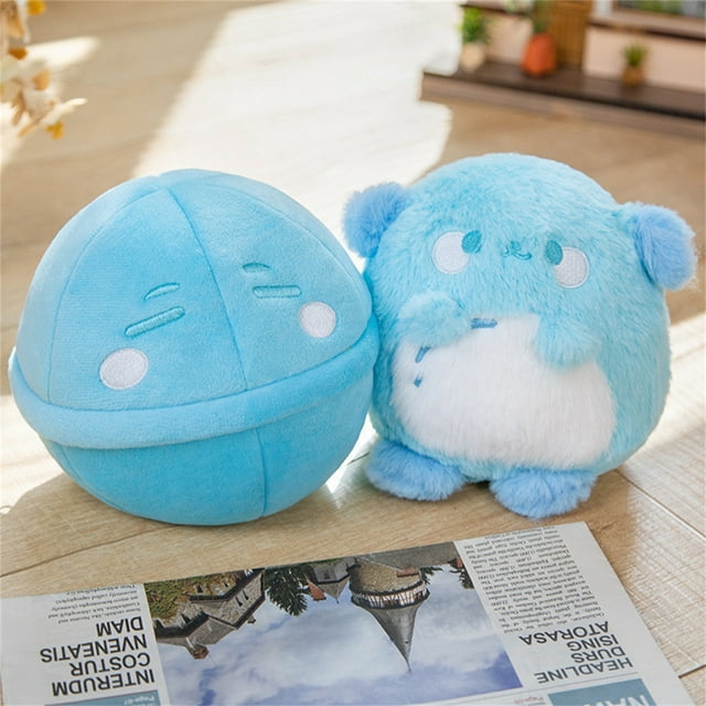 TOFOTL Cute Round Plush Toy Shape-Shifting Plush Toy Ball Cartoon Plush ...