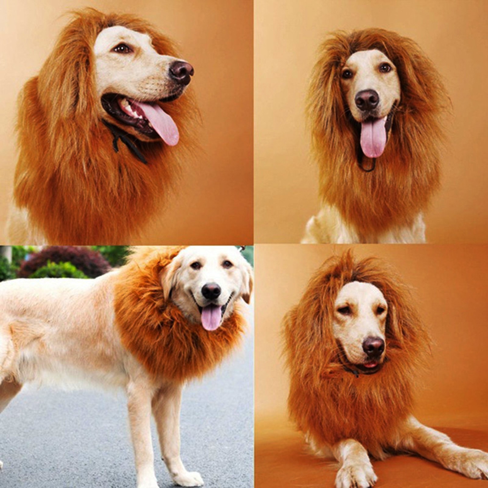 TOFOTL Fake Lions Mane For Dog Costume With Gift Lions Wig Pet ...