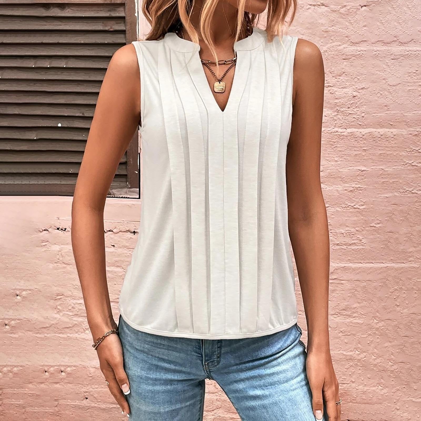 TOFOTL Plus Size Tops for Women,Women's Summer Small Vest Outer Wear ...