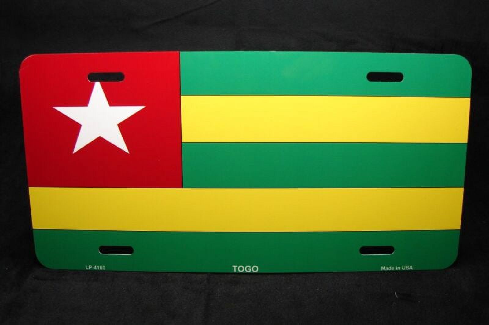 TOGO FLAG METAL CAR LICENSE PLATE AUTOTAG - Aluminum ( 12 inch x 6 inch ...