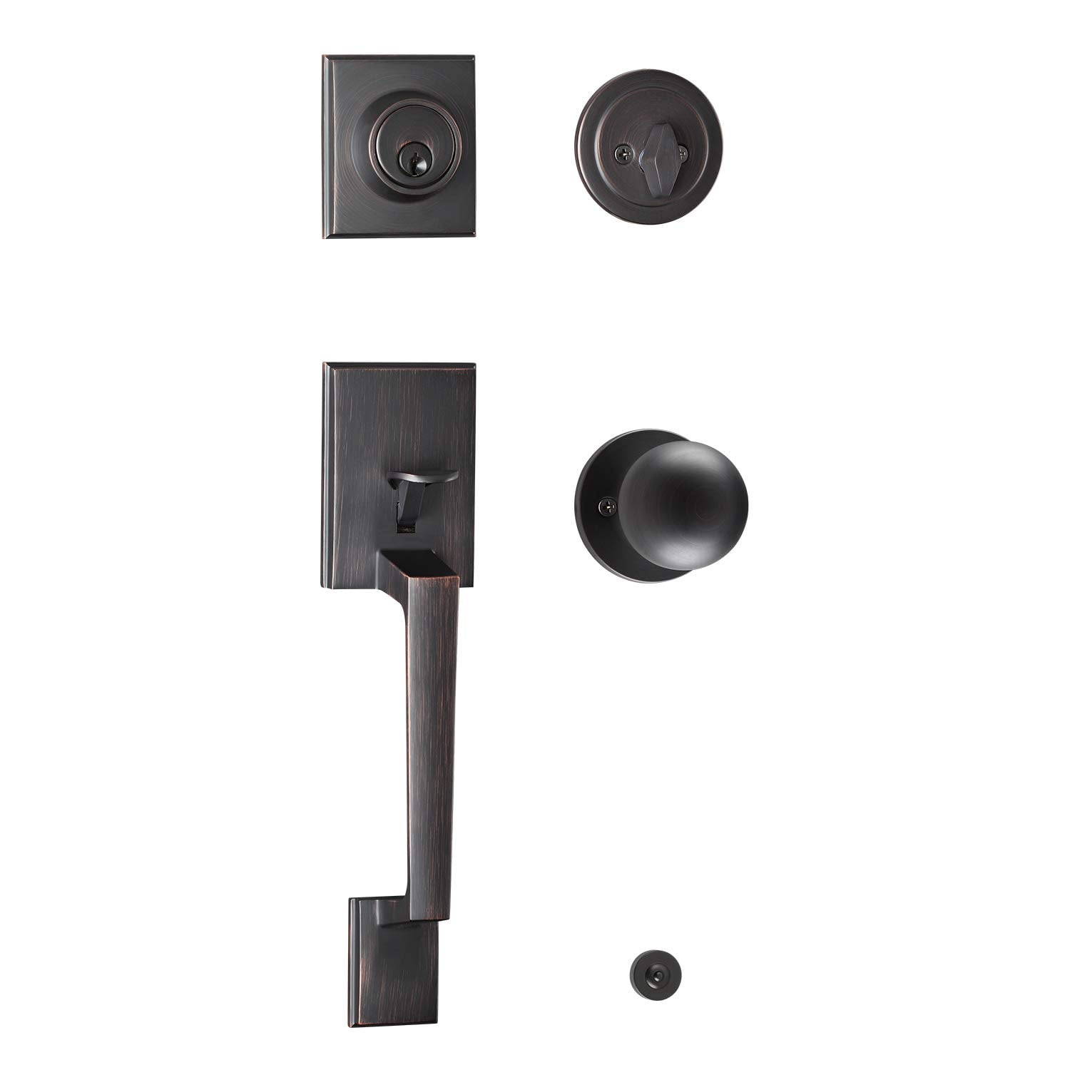 TOGU HS14B-KB-ORB Heavy Duty Single Cylinder Handle Set with Lever Door ...