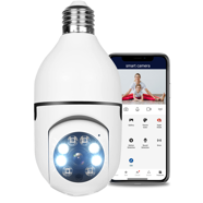 Jahy2Tech 2Pack 360° Panoramic WiFi IP Camera E27 Light Bulb 1080P HD ...
