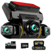 Yolispa 3 Channel Dash Cam, 1080P Front and Rear Inside, Dashcam Three ...