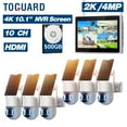 TOGUARD SC43 2K/4MP Solar Wireless Security Camera System with 10CH 10. ...