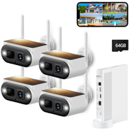 TOGUARD SC43 2K/4MP Solar Wireless Security System, 10CH 10.1" NVR ...