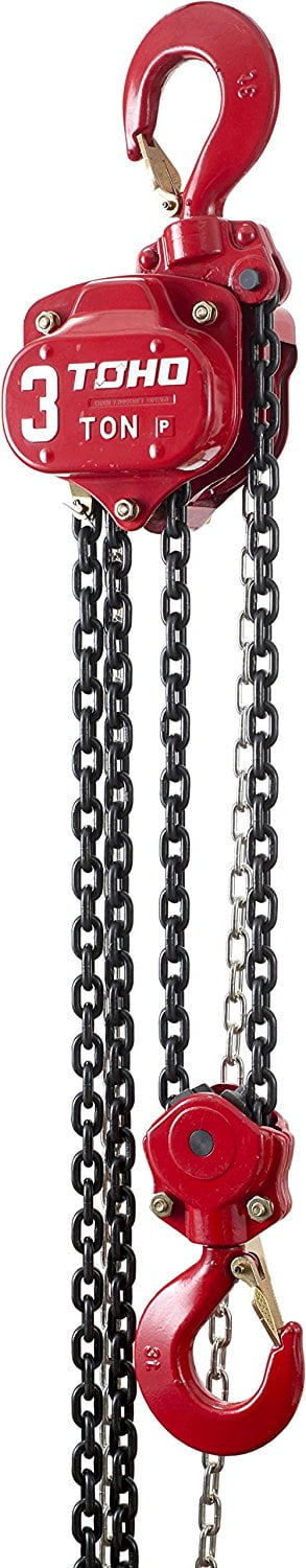 TOHO HSZ-622A OP Chain Block Hoist with Overload Protection (3 Ton, 10 ...