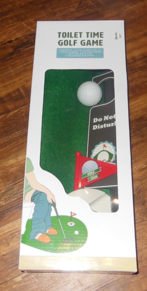 TOILET Toilet Time Golf Game Mini Bathroom Golf Game Red Plastic ...
