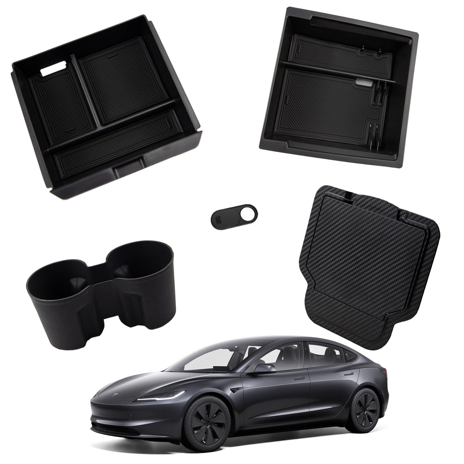 TOIMALDO Center Console Organization Tray Compatible with Tesla Model 3 ...