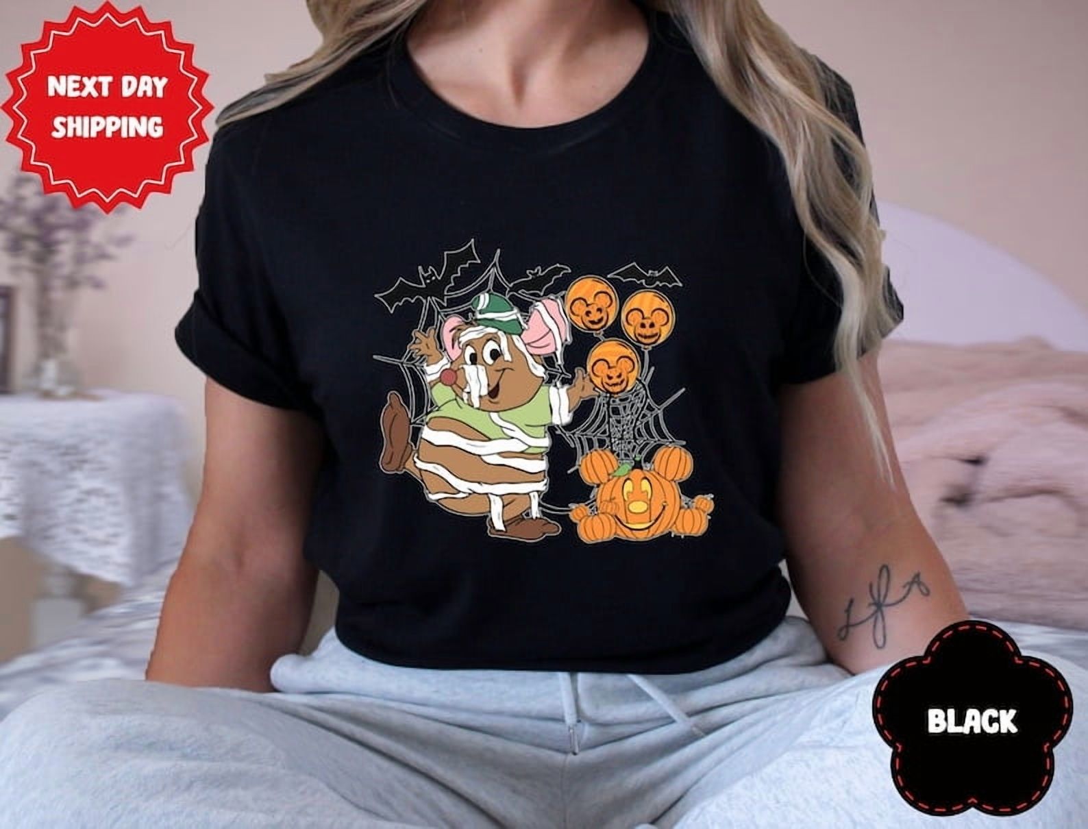 TOKAIPlus Disney Cinderella Gus Mummy Halloween Spooky Balloon Shirt ...