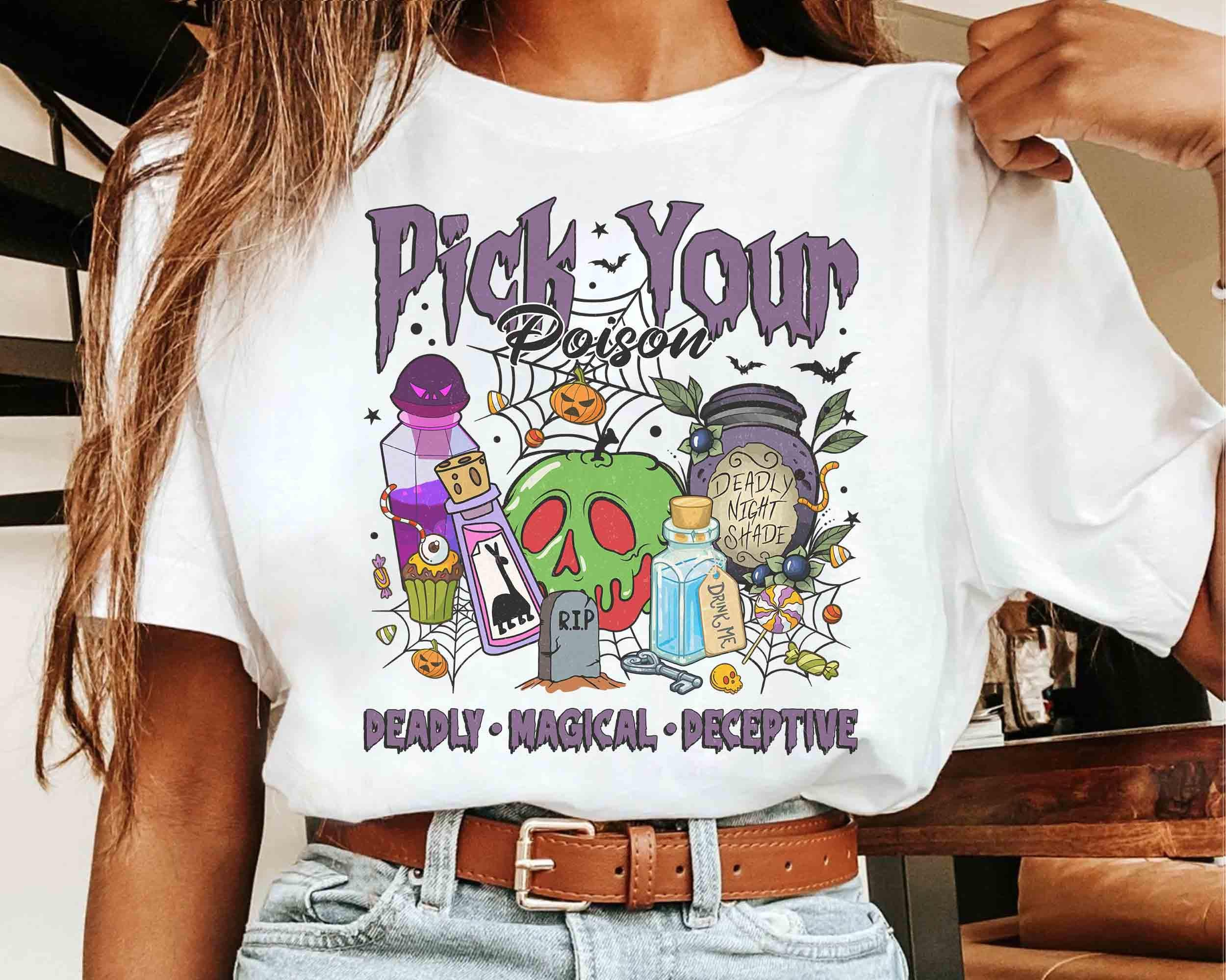 TOKAIPlus Disney Villains Pick Your Poison Halloween T-shirt, Disney ...
