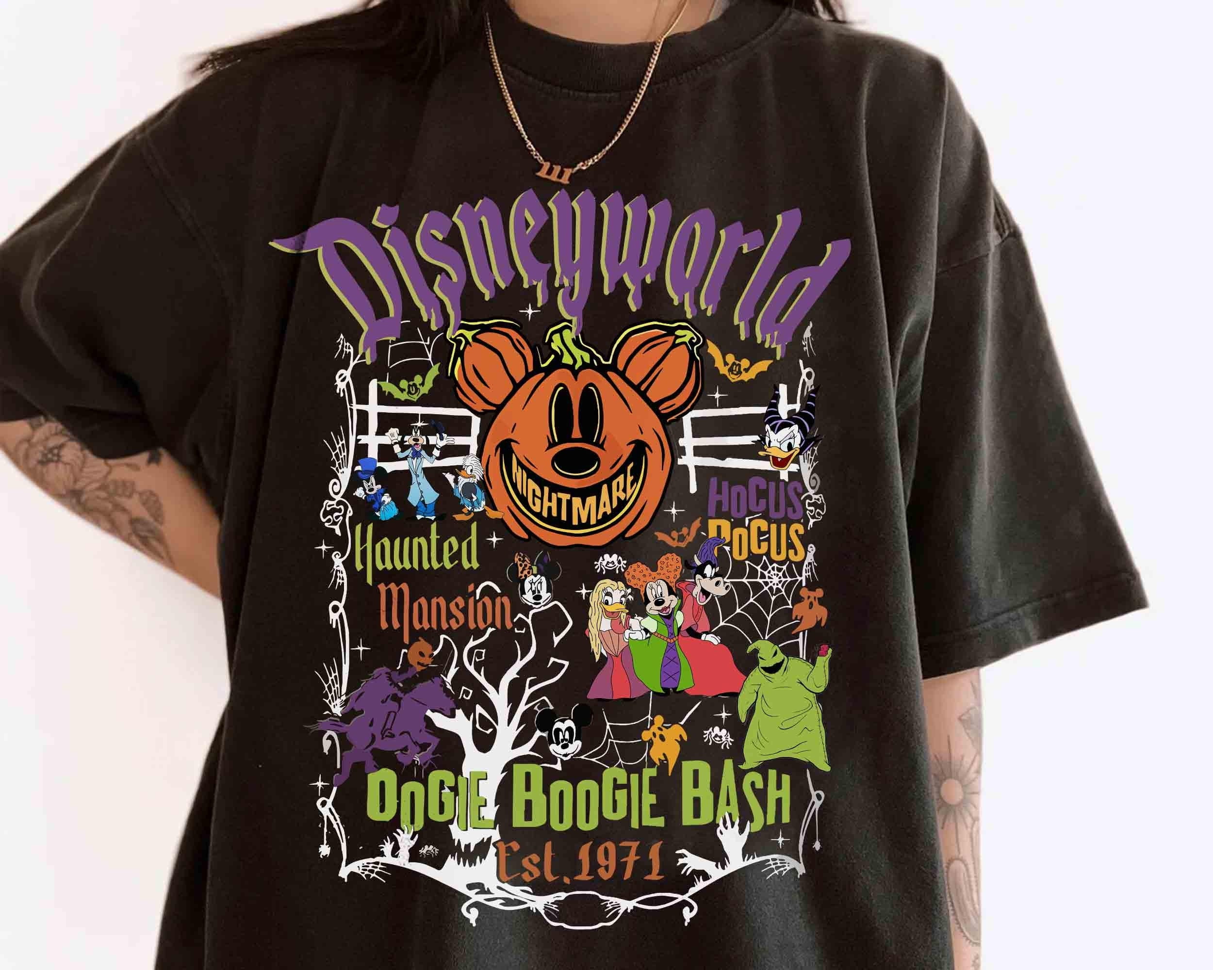 TOKAIPlus Disneyworld Est 1971 Mickey Mouse Costume Oogie Boogie Halloween Shirt, Disney Oogie ...
